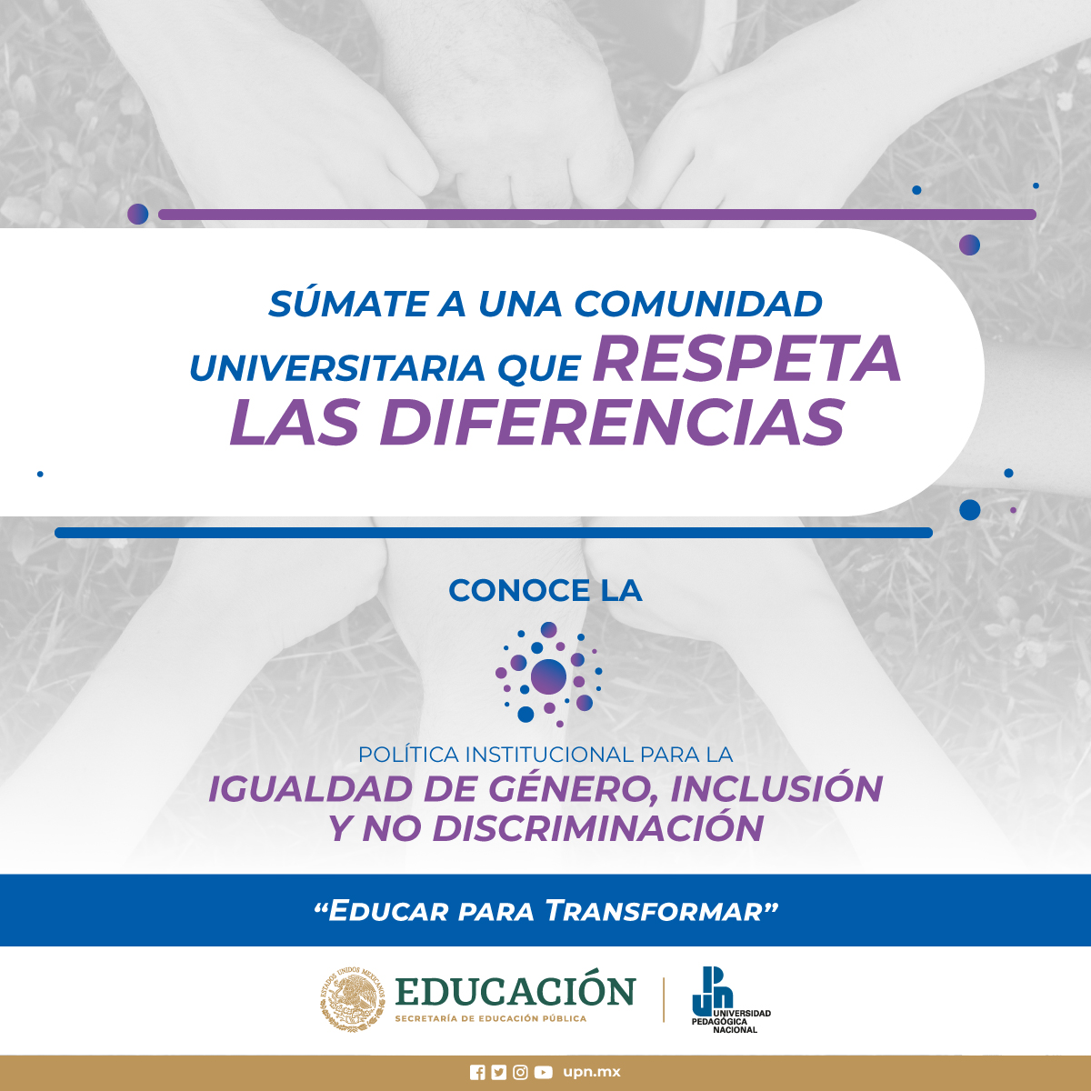 Política institucional para la igualdad de género, inclusión y no discriminación – Unidad UPN ...